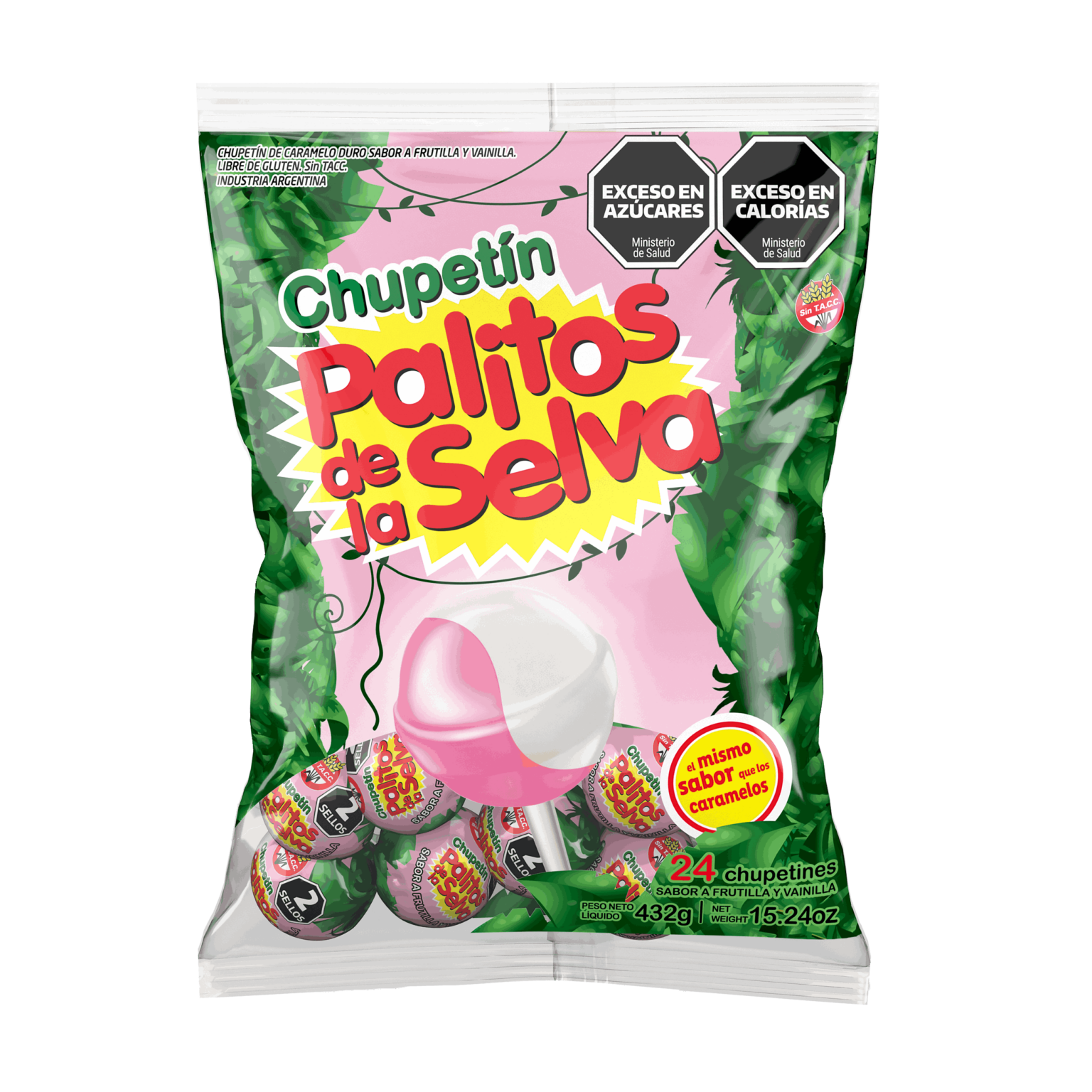 PALITOS DE LA SELVA CHUPETÍN FRUTILLA Y VAINILLA SKU 2987 – Georgalos ...